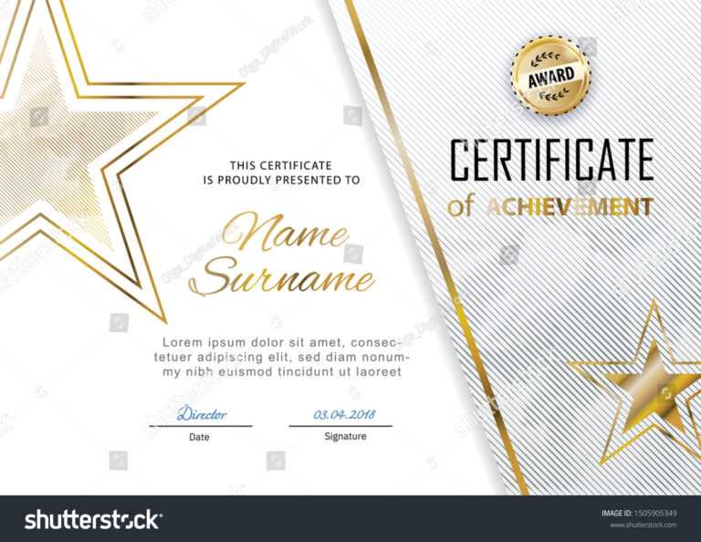10,10 Certificate Star Template Images, Stock Photos & Vectors For Star ...