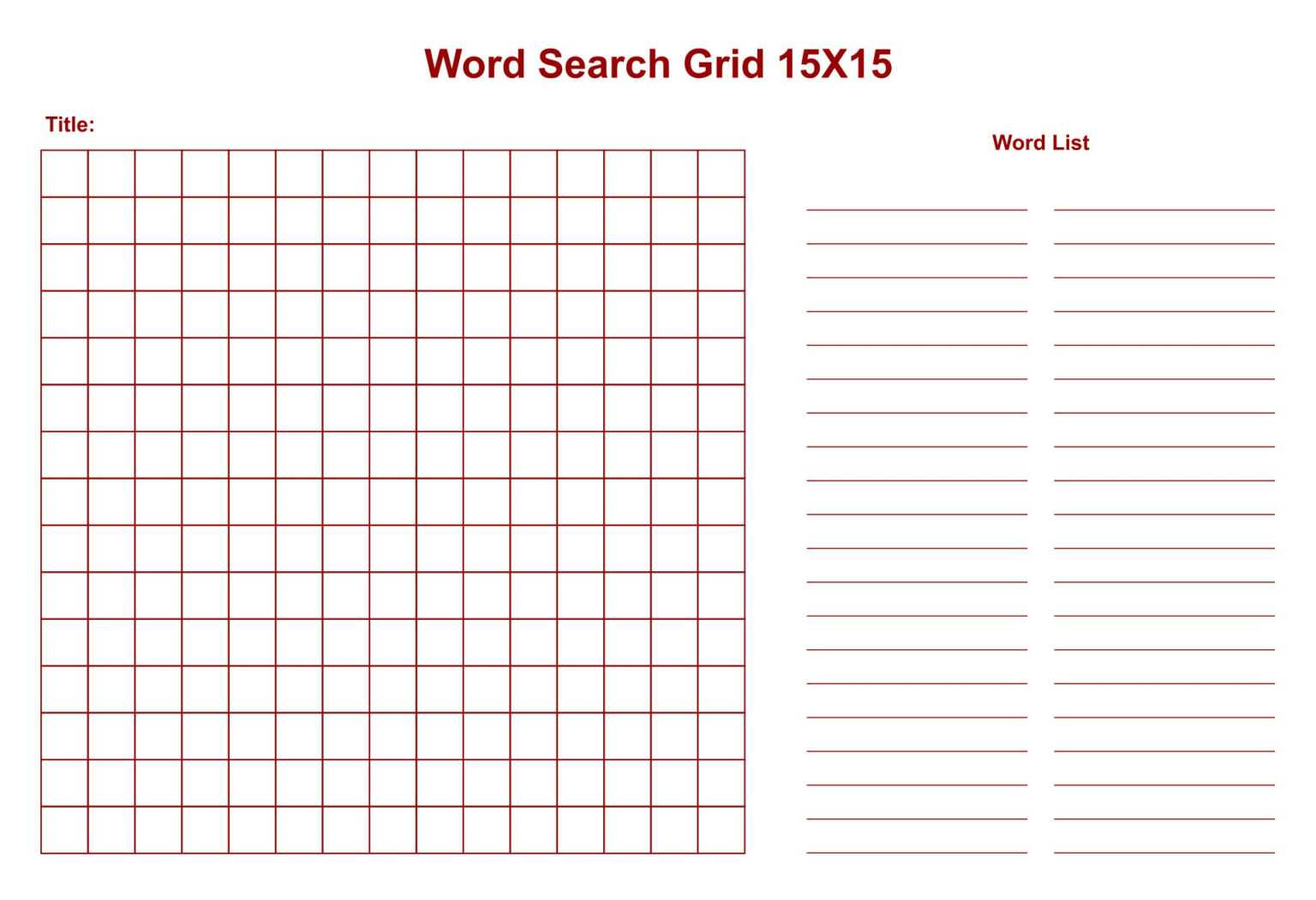 10 Best Blank Word Search Puzzles Printable – Printablee ...