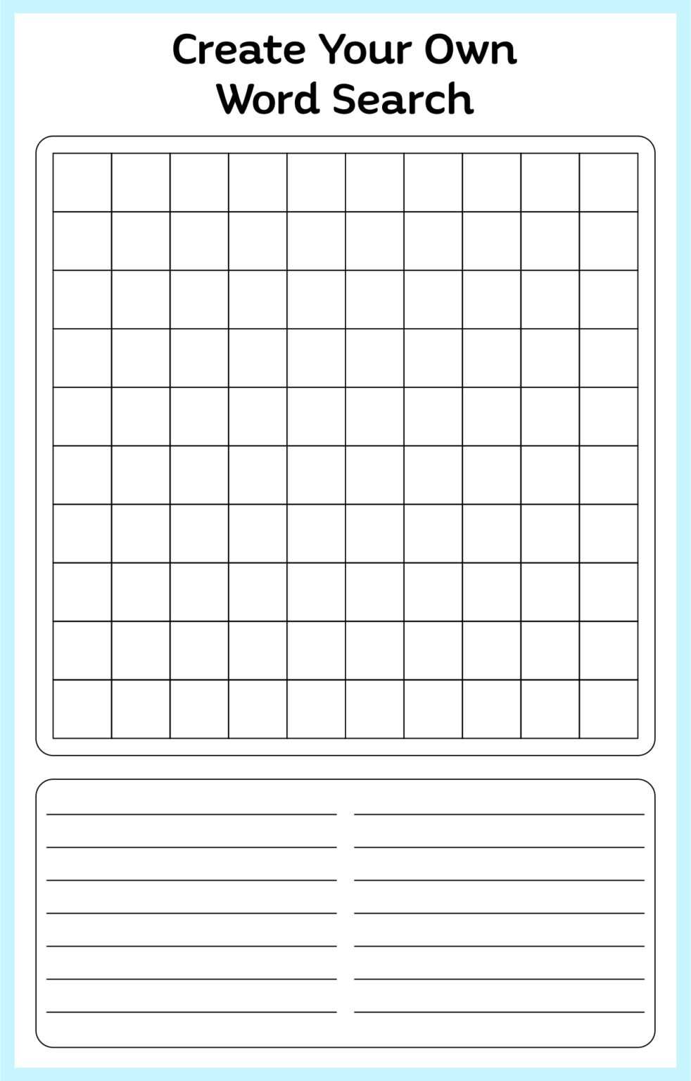 10 Best Blank Word Search Puzzles Printable – Printablee ...