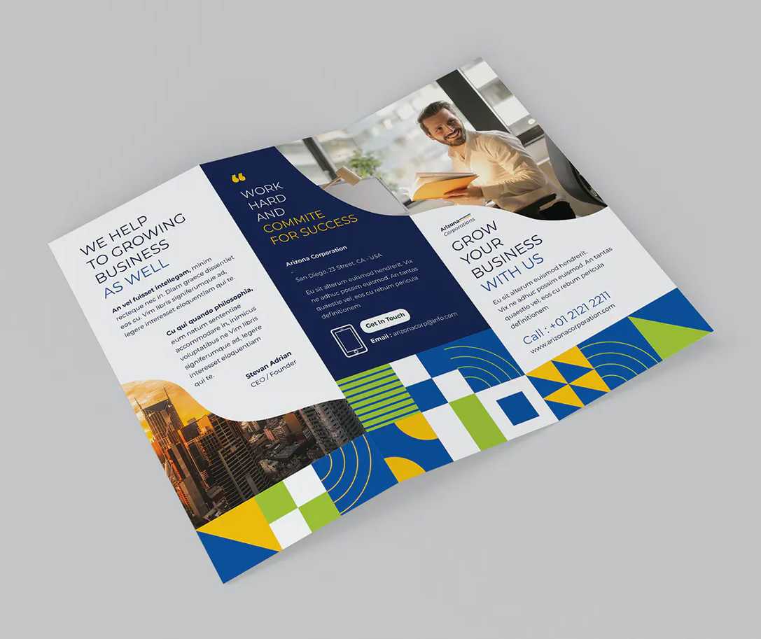 10 Best Business TriFold Brochure Templates • PSD Design Intended For ...