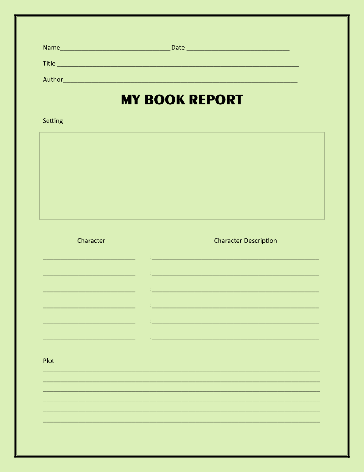 10 Best Free Printable Book Report Forms – Printablee - Rebeccachulew.com