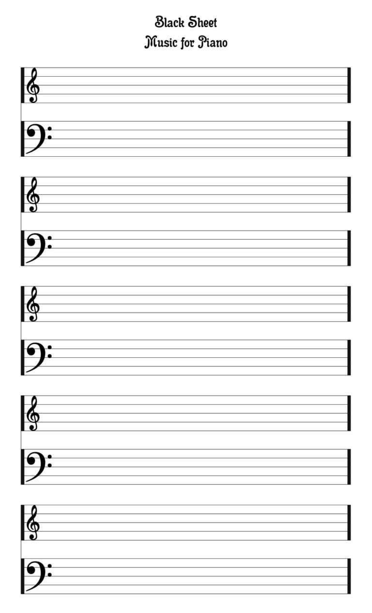 10 Best Free Printable Staff Paper Blank Sheet Music – Printablee ...
