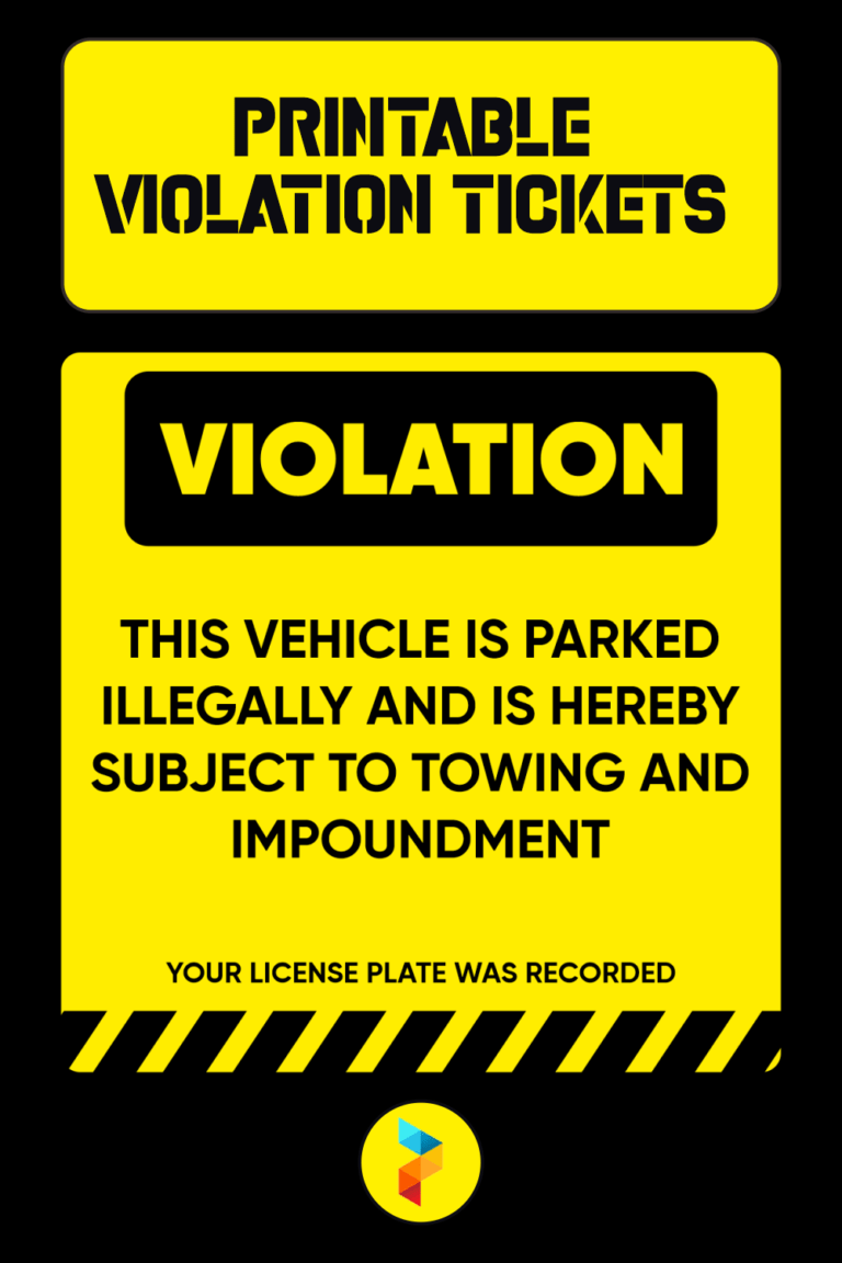 Blank Parking Ticket Template - Rebeccachulew.com