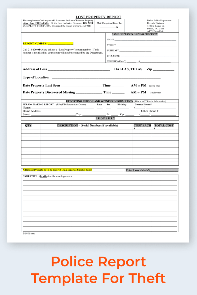 10+ Best Police Report Templates For 10: Free And Premium Within Crime ...