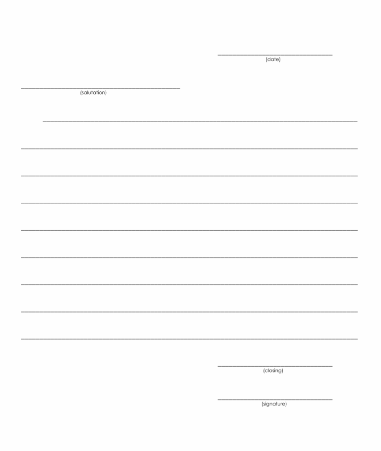 10 Best Printable Blank Template Friendly Letter – Printablee ...