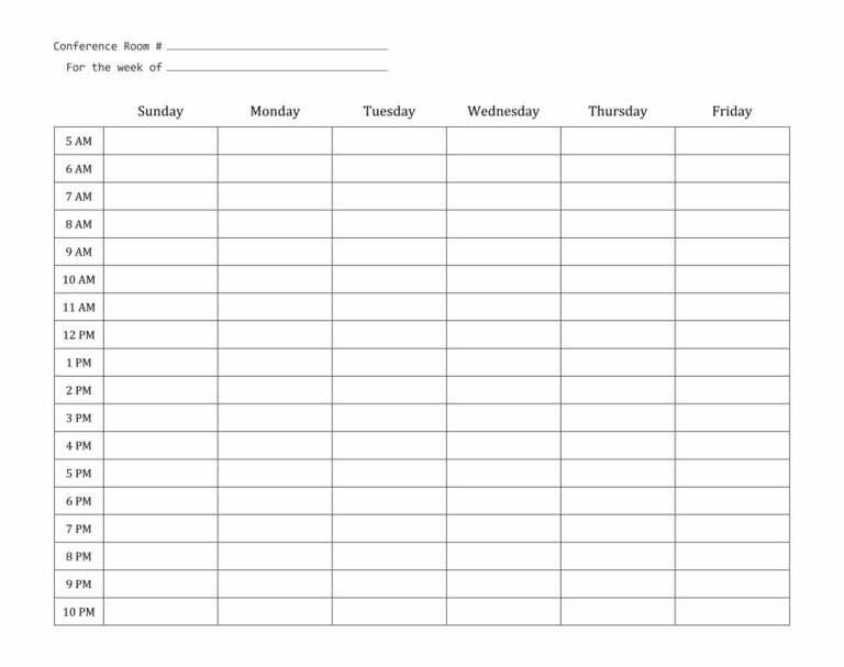 10 Best Printable Daily Hourly Calendar Template – Printablee ...