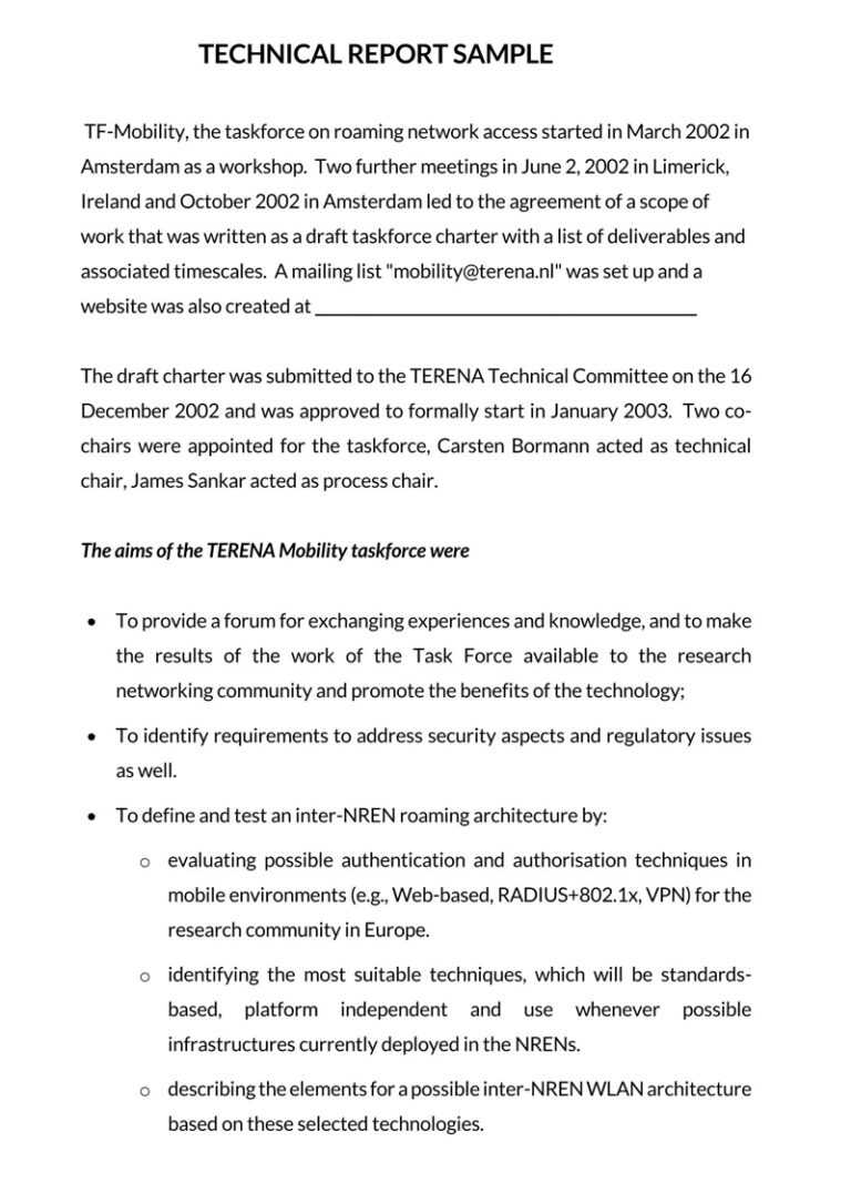 10 Best Technical Report Examples (Format & Free Templates) With ...