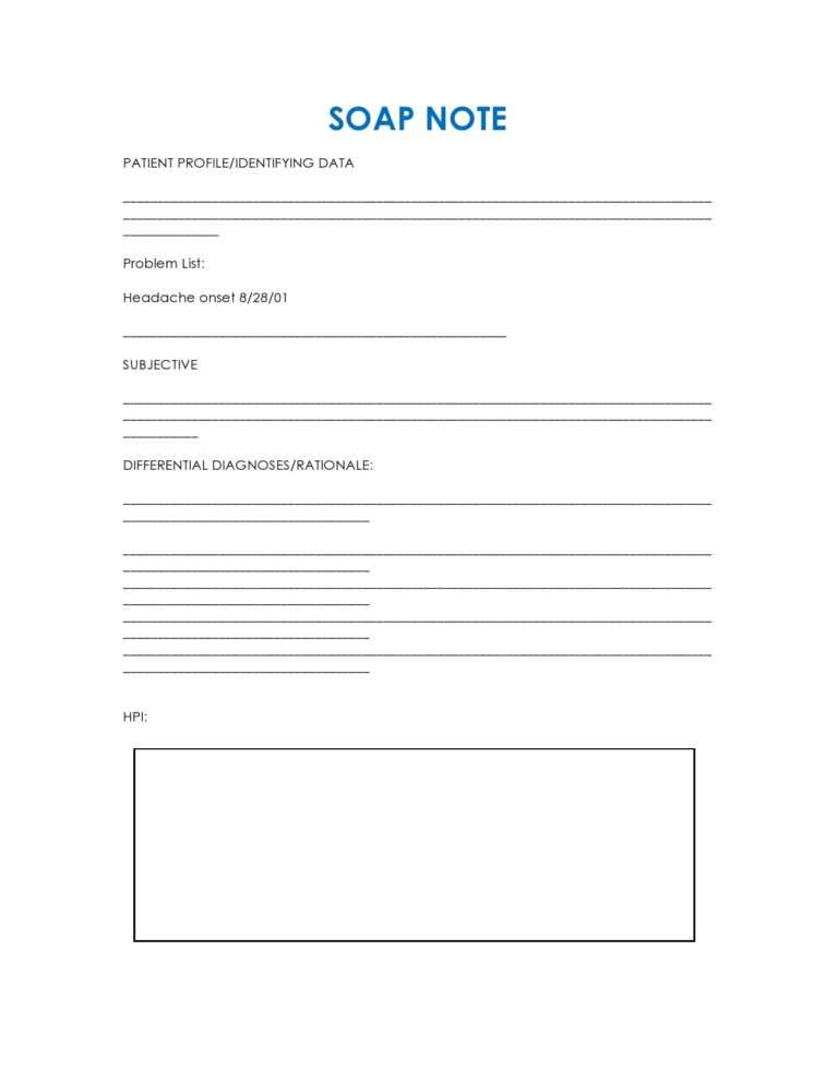 10 Blank SOAP Note Templates (+Examples) – TemplateArchive With Soap ...
