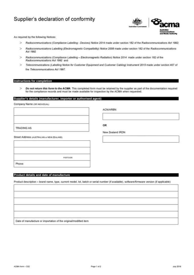 10+ Free Certificate Of Compliance Templates – Word Excel Formats For ...