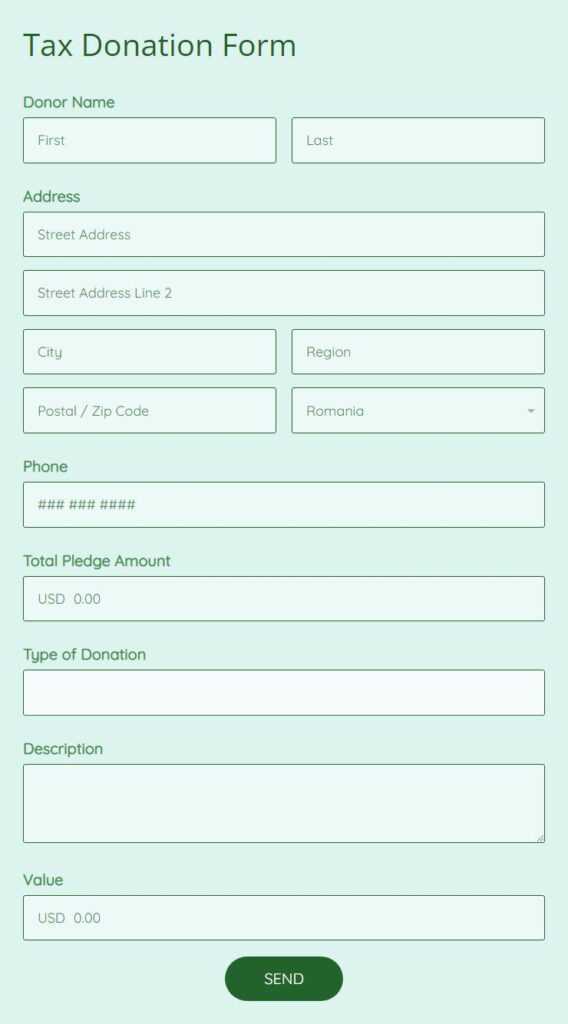 10+ Free Donation Forms & Examples – 10FormBuilder For Donation Report Template - Rebeccachulew.com