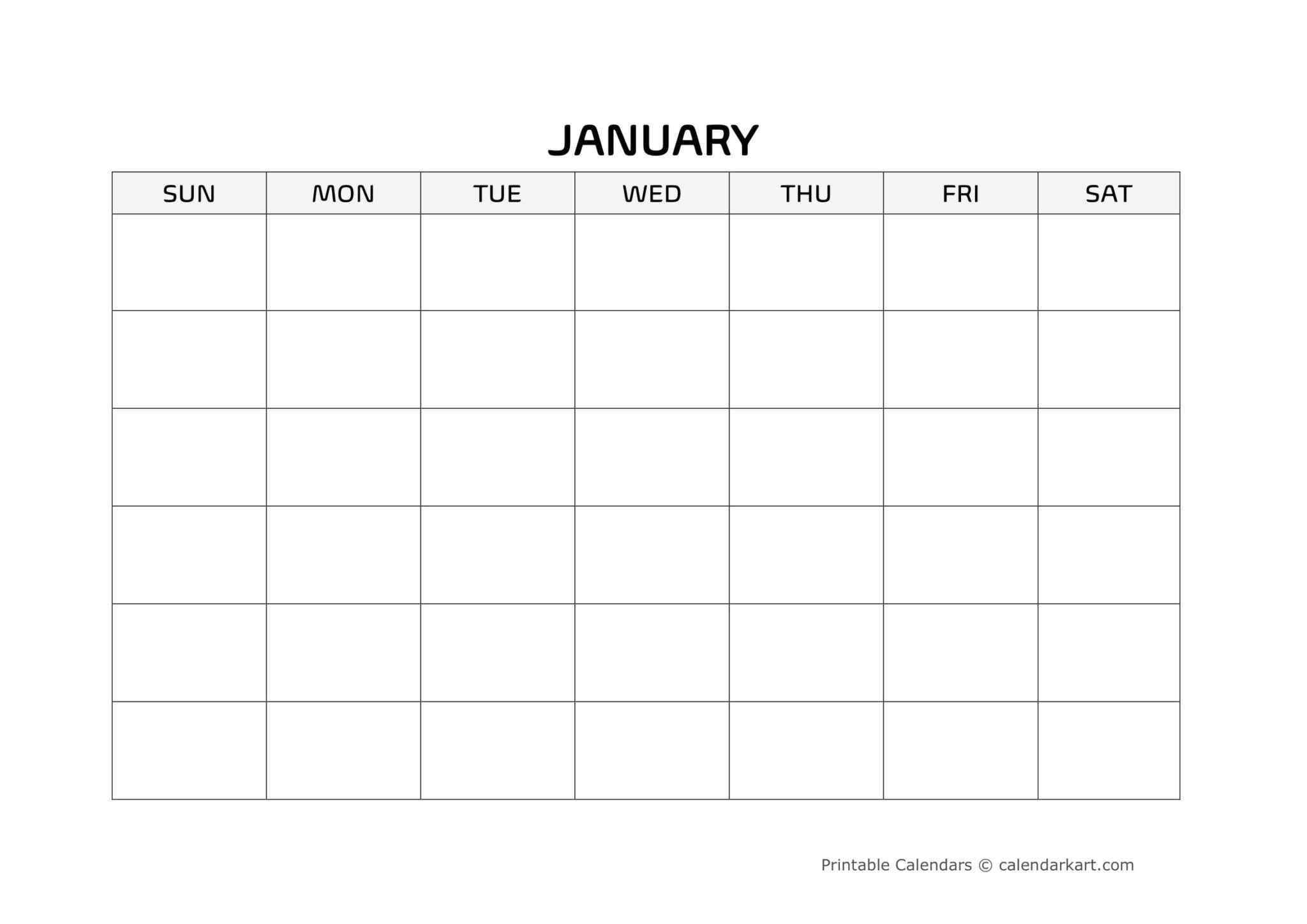 10+ Free Printable Blank Calendar Templates (Undated) – In Full Page ...