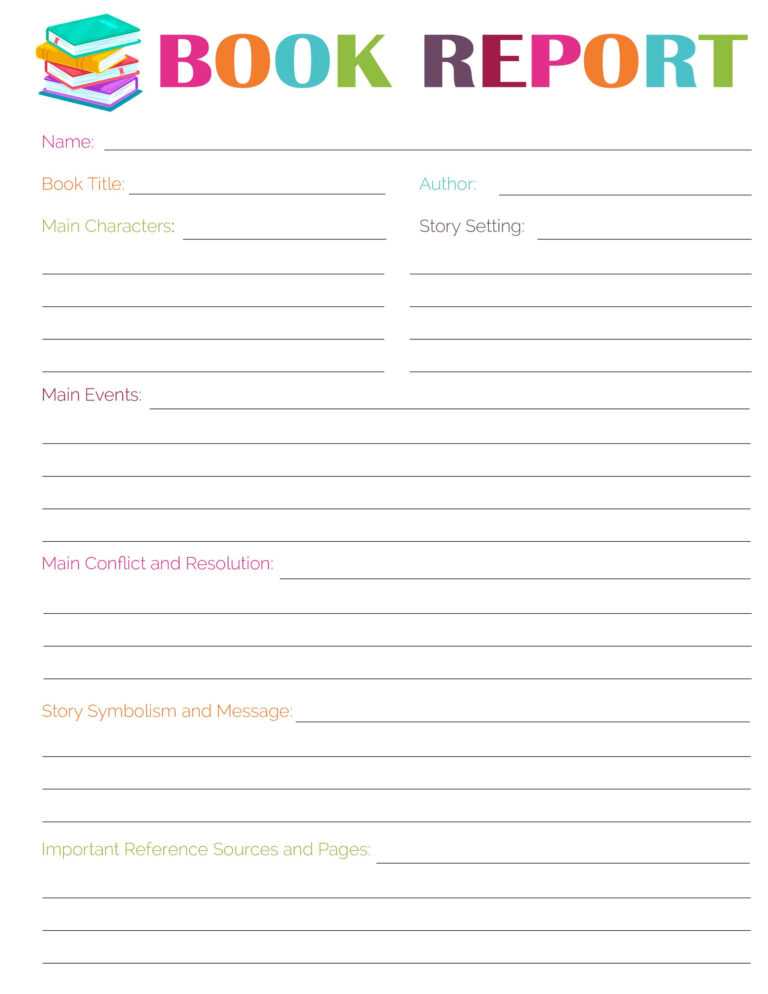 10 Free Printable Book Report Templates – Freebie Finding Mom In Book ...