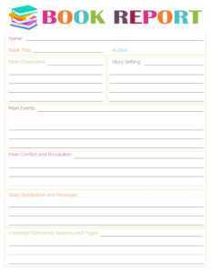 10 Free Printable Book Report Templates – Freebie Finding Mom Within ...