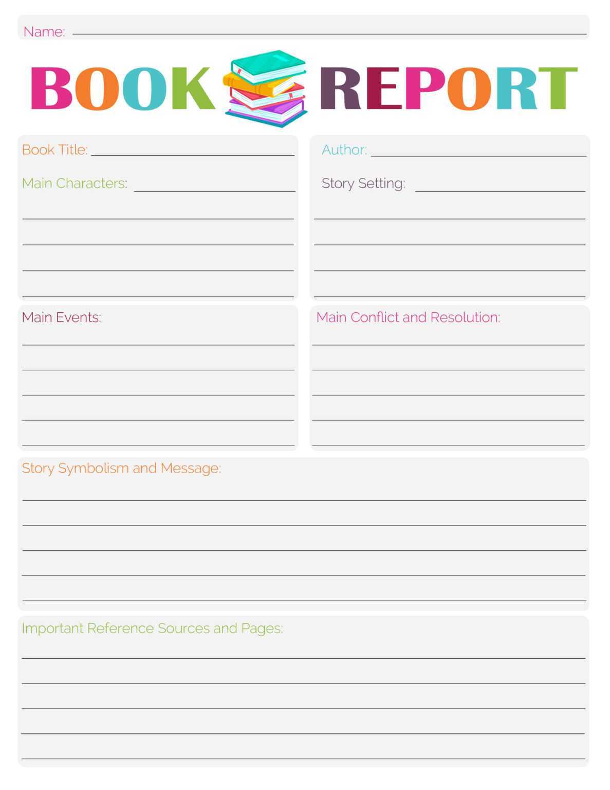 10 Free Printable Book Report Templates – Freebie Finding Mom Within ...