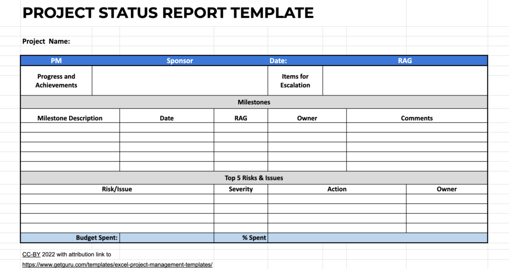 10 Free Project Management Excel Templates & Examples Guru Throughout ...