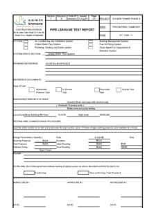 10 Hydrostatic Test Leakage Main Chilled Water Pipe Report PDF Intended ...