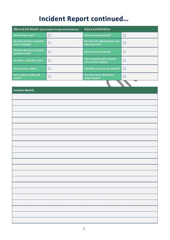 10 Incident Report Form: Incident Report Register (Hardcopy For ...