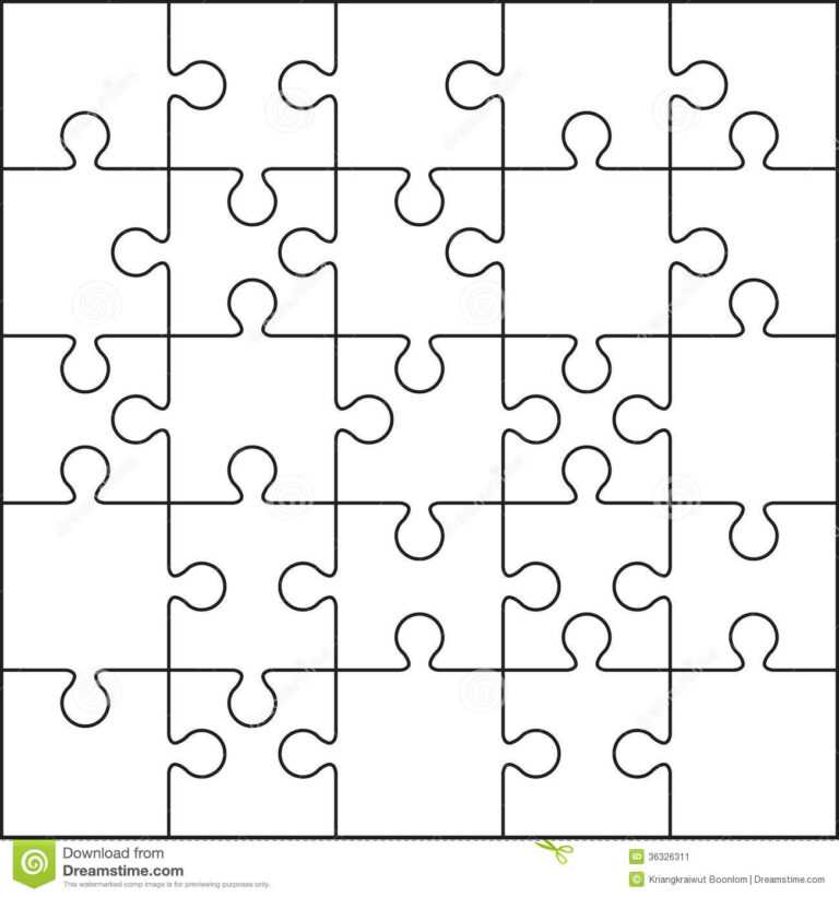 10 Jigsaw Puzzle Blank Template Stock Illustration – Illustration In ...