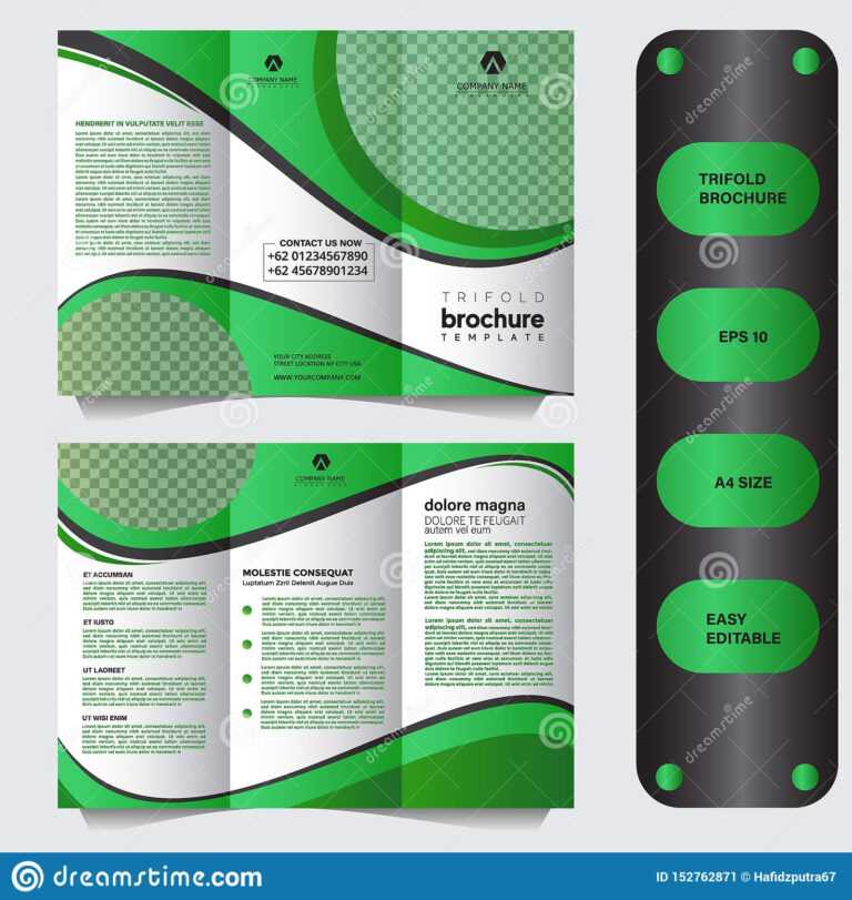 10 Page Business Three Fold Brochure Template, Modern And In 6 Panel ...