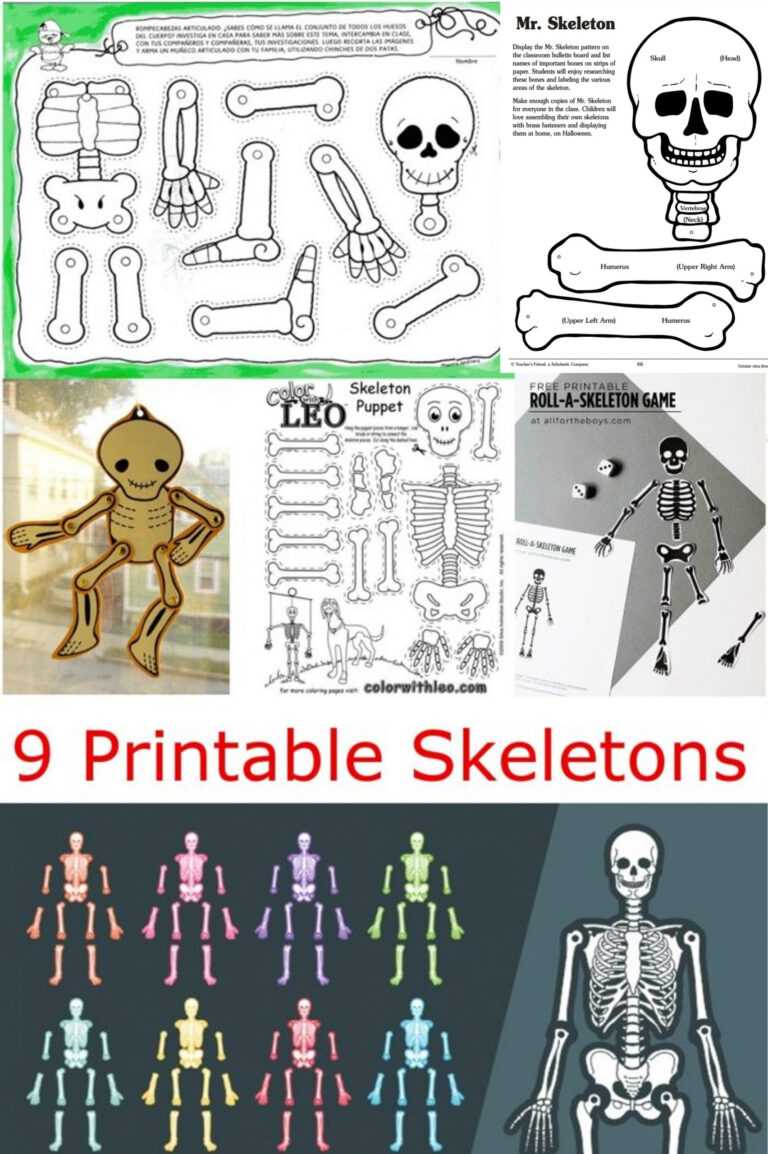 10 Printable Skeleton Crafts – Printables 10 Mom For Skeleton Book ...