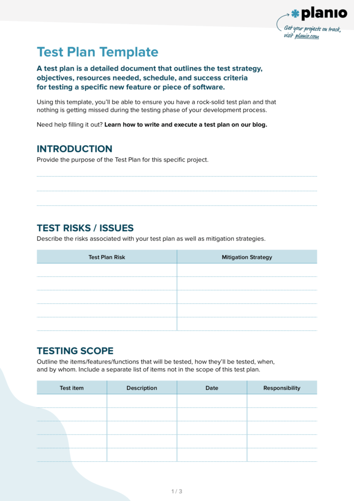 10 Steps To Create A Test Plan For Your New Feature Release (Free With ...