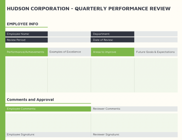 10 Templates To Make Your Performance Review Process Easier In 10 With ...