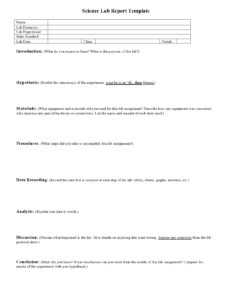 Lab Report Conclusion Template - Rebeccachulew.com