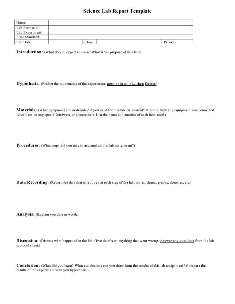 10 Useful Lab Report Examples (& Free Templates) Inside Physics Lab ...