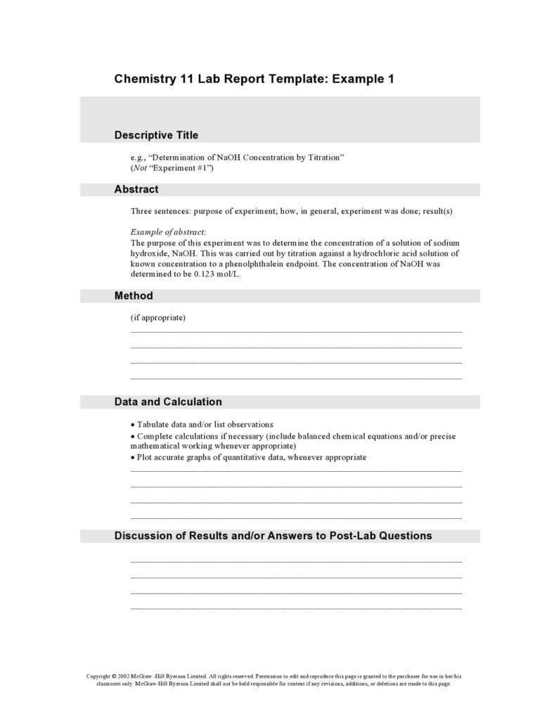 10 Useful Lab Report Examples (& Free Templates) With Regard To ...