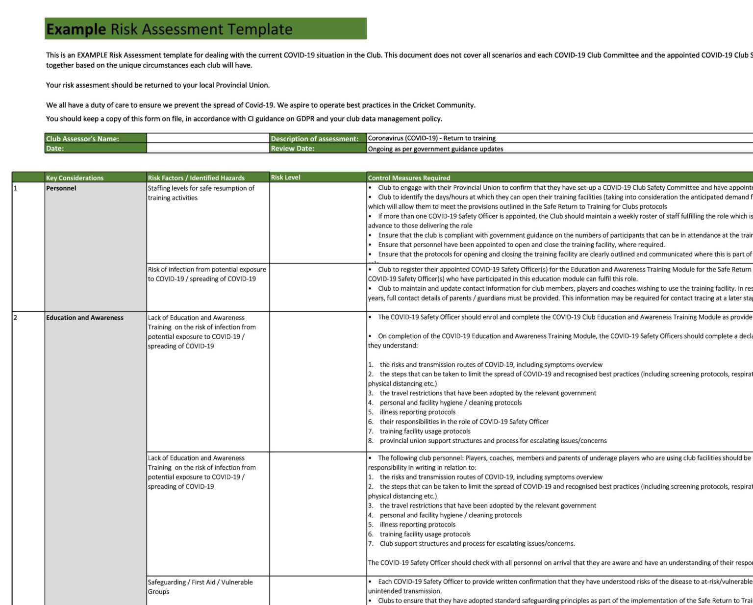 10 Useful Risk Assessment Templates (+Matrix ) – TemplateArchive ...