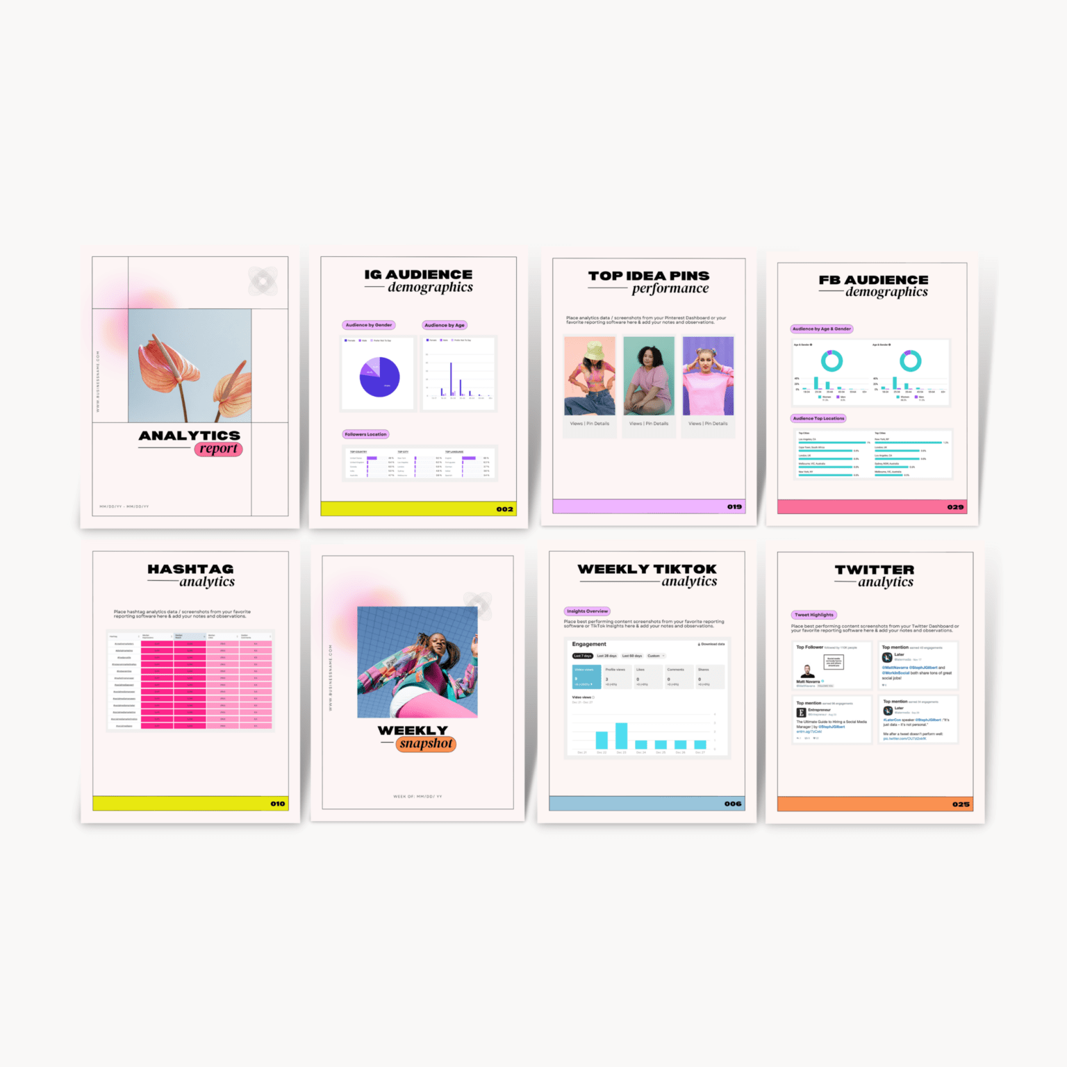 Social Media Report Template - Rebeccachulew.com