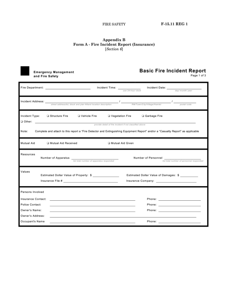Apartment Incident Report Form: Fill Out & Sign Online DocHub Regarding Incident Report Form ...