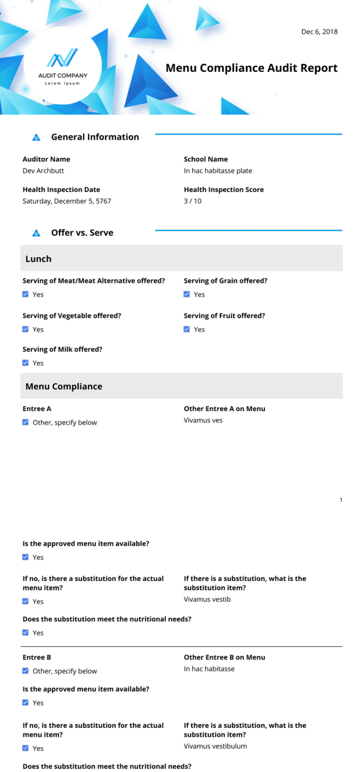 Audit Report Templates – PDF Templates Jotform Throughout Data Center ...