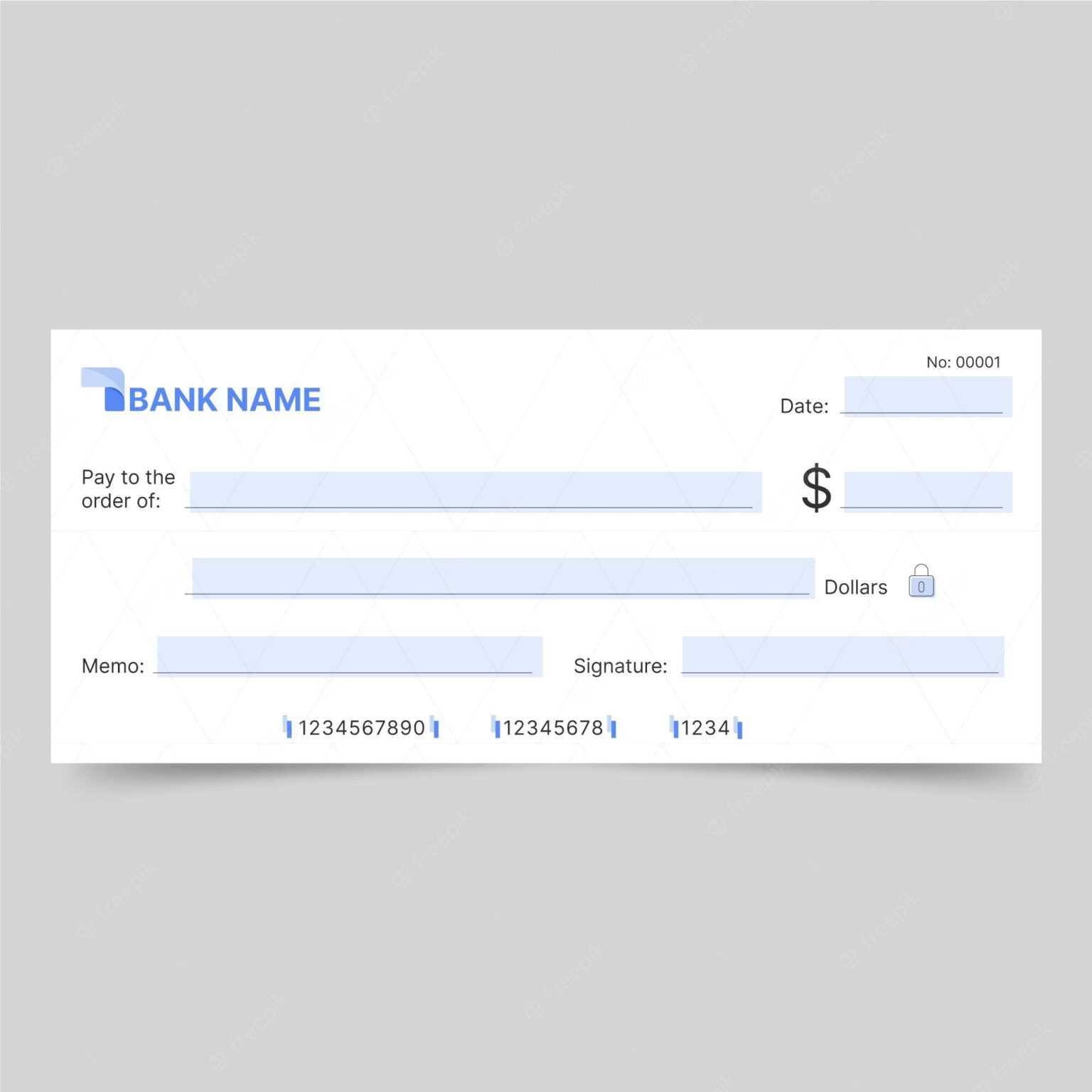 Bank Check Template Vectors & Illustrations For Free Download Within ...