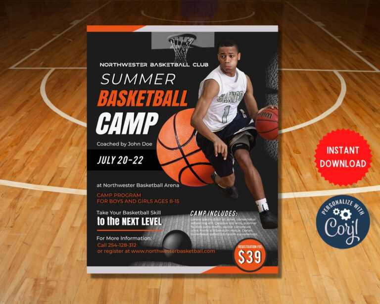 Basketball Camp A10 Gym Flyer Template Sports Event Flyer – Etsy ...