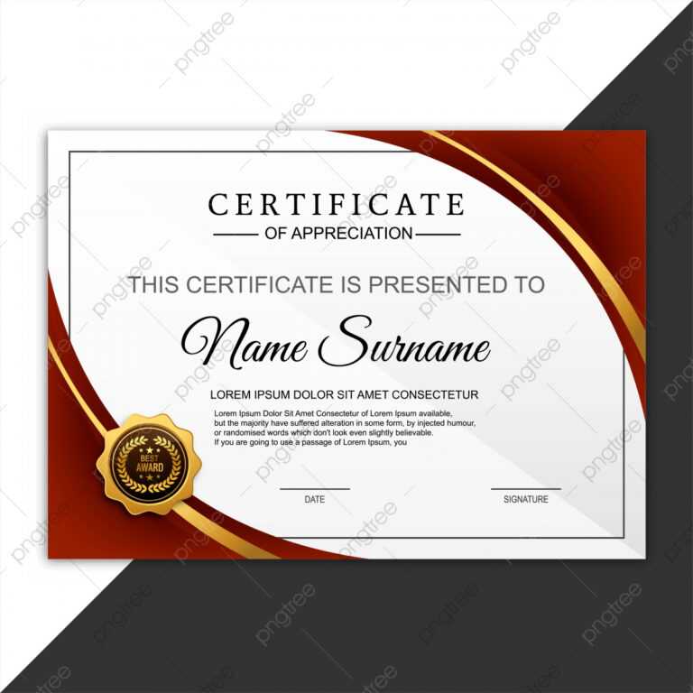 Beautiful Certificate Template Design With Best Award Symbol Vec In ...