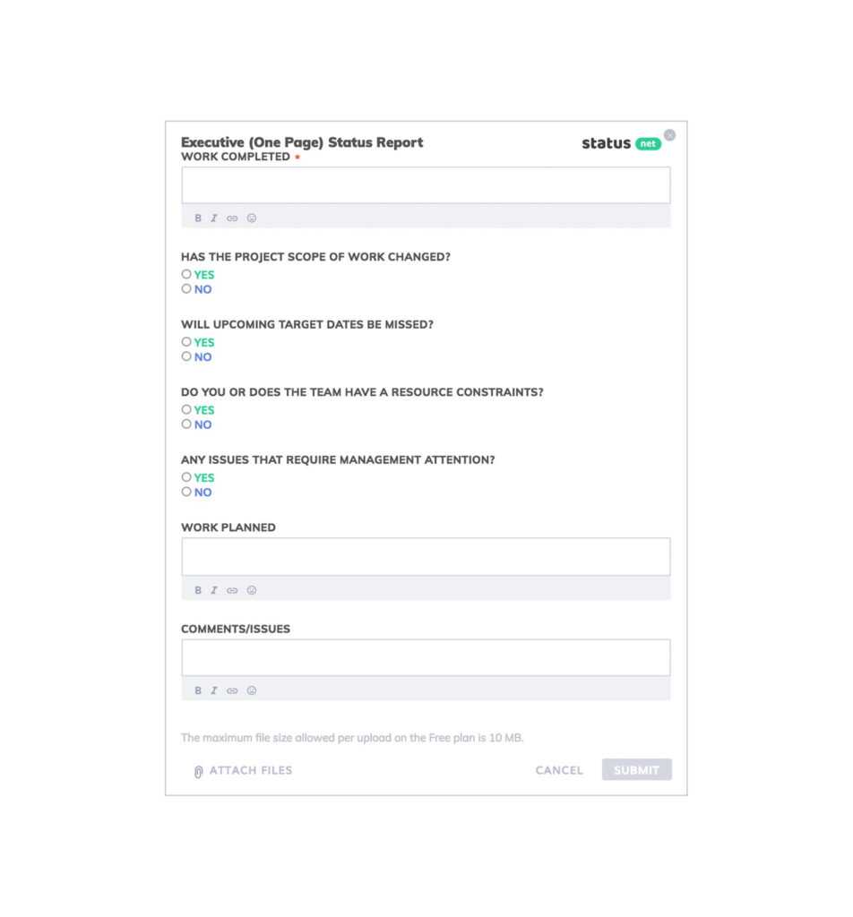 Best Status Report Templates [10+ Free Samples] For One Page Status ...