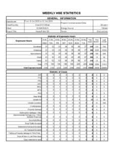 BGPI – HSSE – 10 Weekly HSE Report Form PDF Safety Prevention Inside Hse Report Template ...