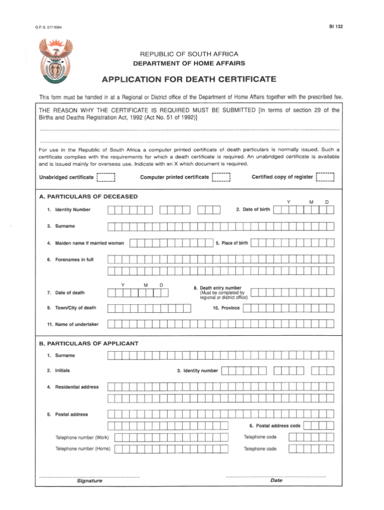 Bi 10 Form – Fill Online, Printable, Fillable, Blank PdfFiller Intended For South African Birth ...