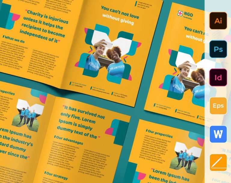 Bi Fold Brochure Template NGO – Etsy - Rebeccachulew.com