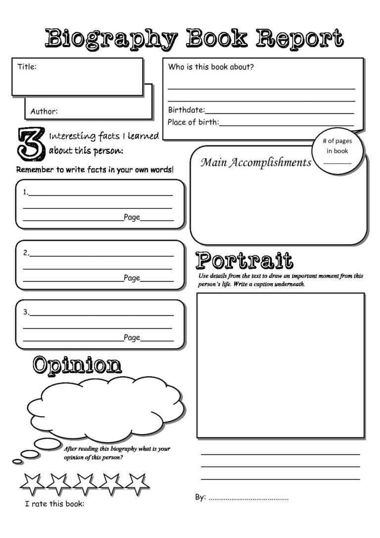 Biography Book Report – Crossroads Academy Pertaining To Biography Book ...
