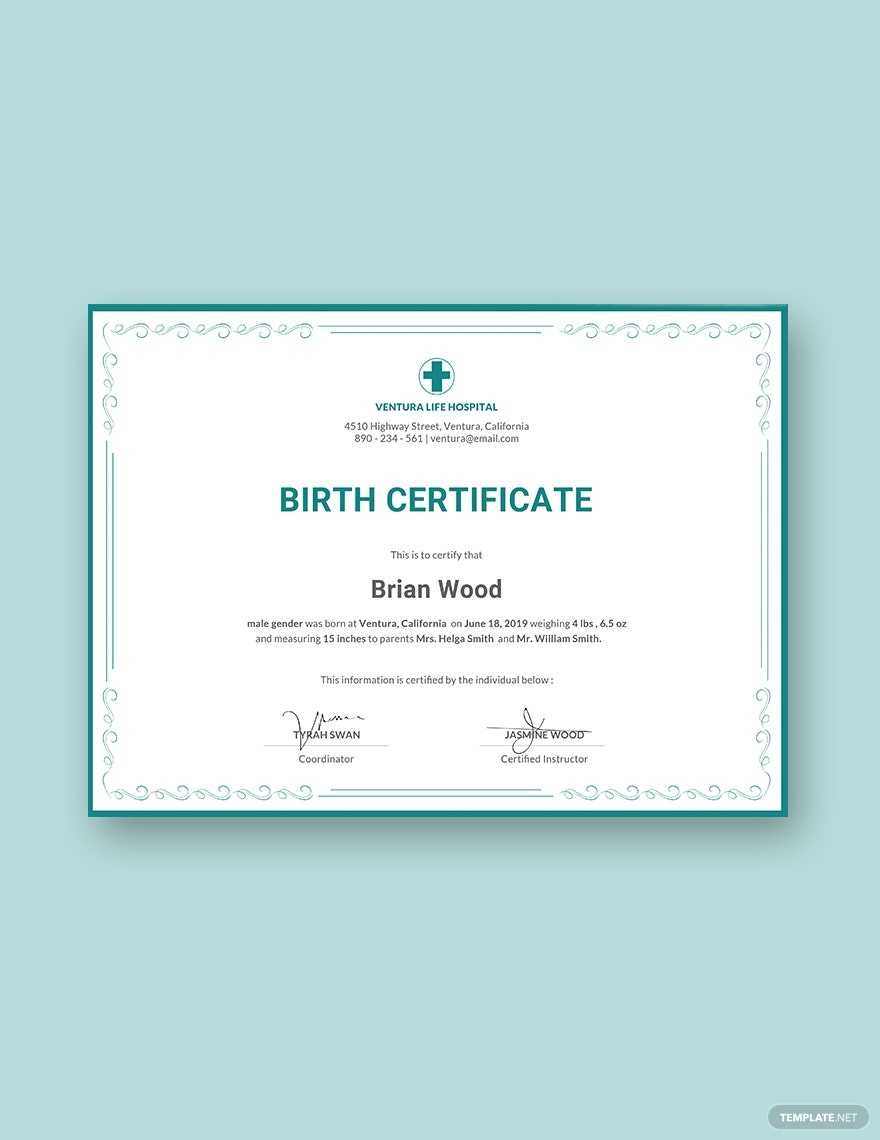 Birth Certificates Templates – Design, Free, Download Template ...