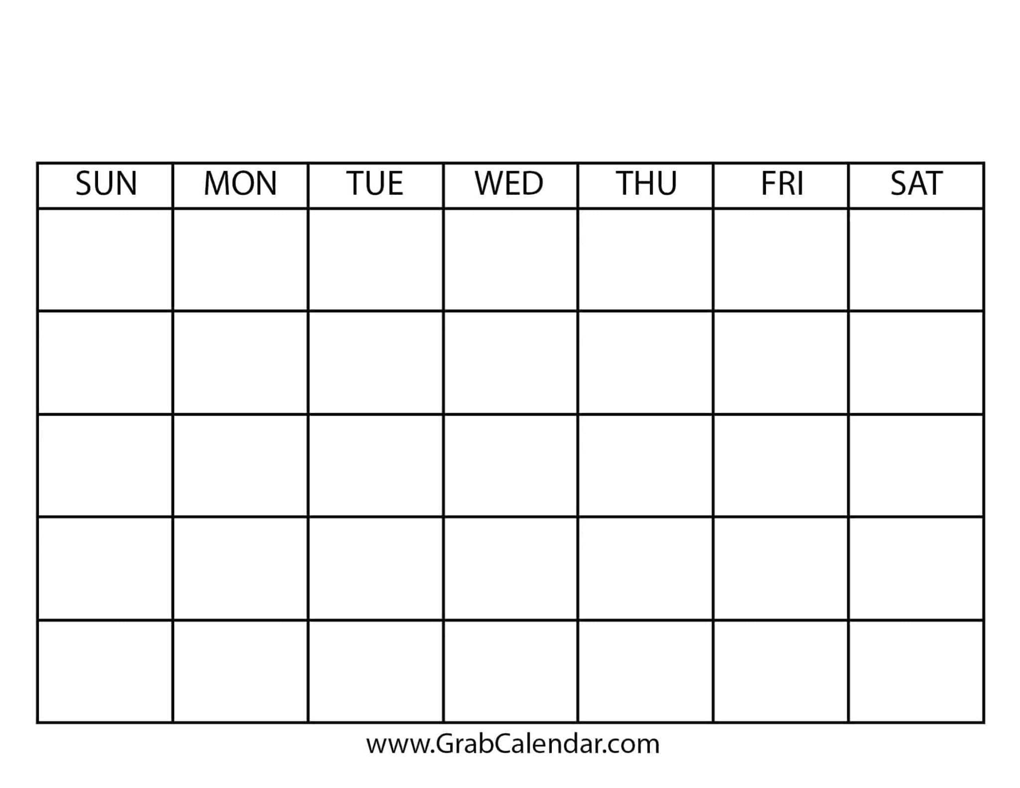 Blank Calendar – Printable Blank Calendar Template Regarding Blank ...