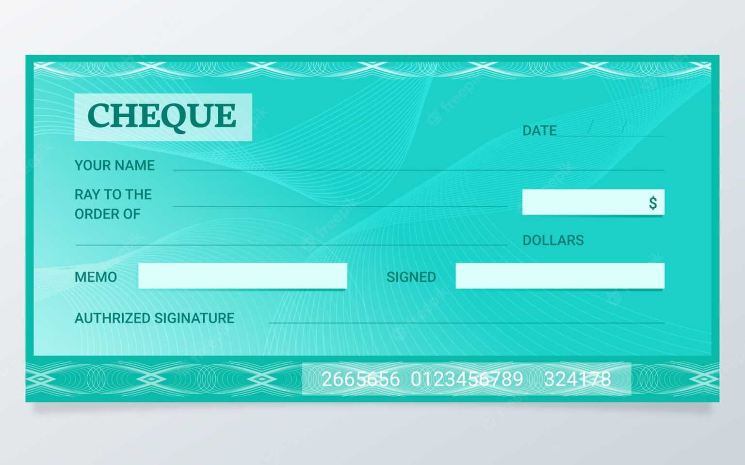 Blank Check Template Vectors & Illustrations For Free Download ...
