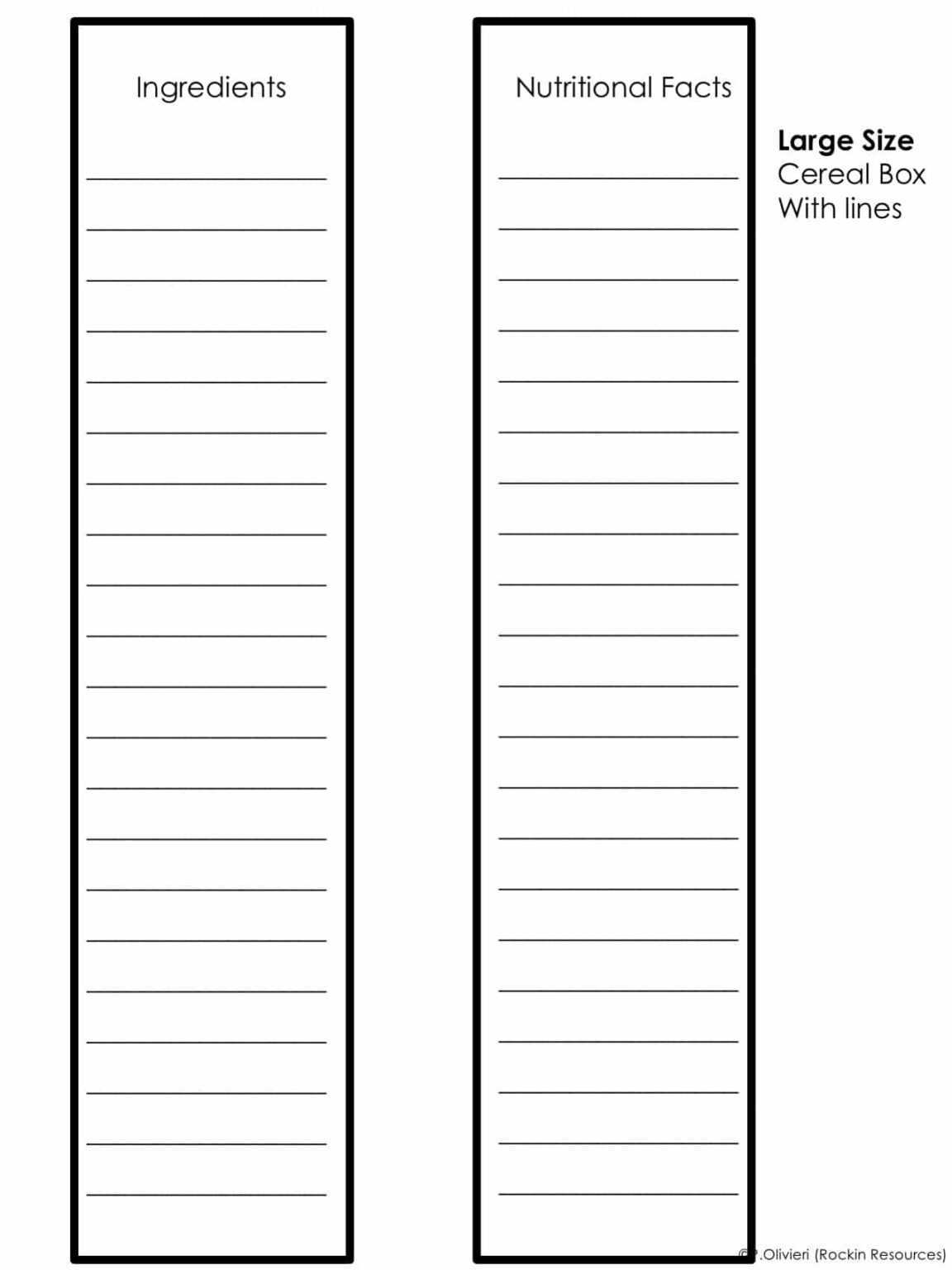 Book Report Cereal Box Biography – Rockin Resources With Cereal Box ...