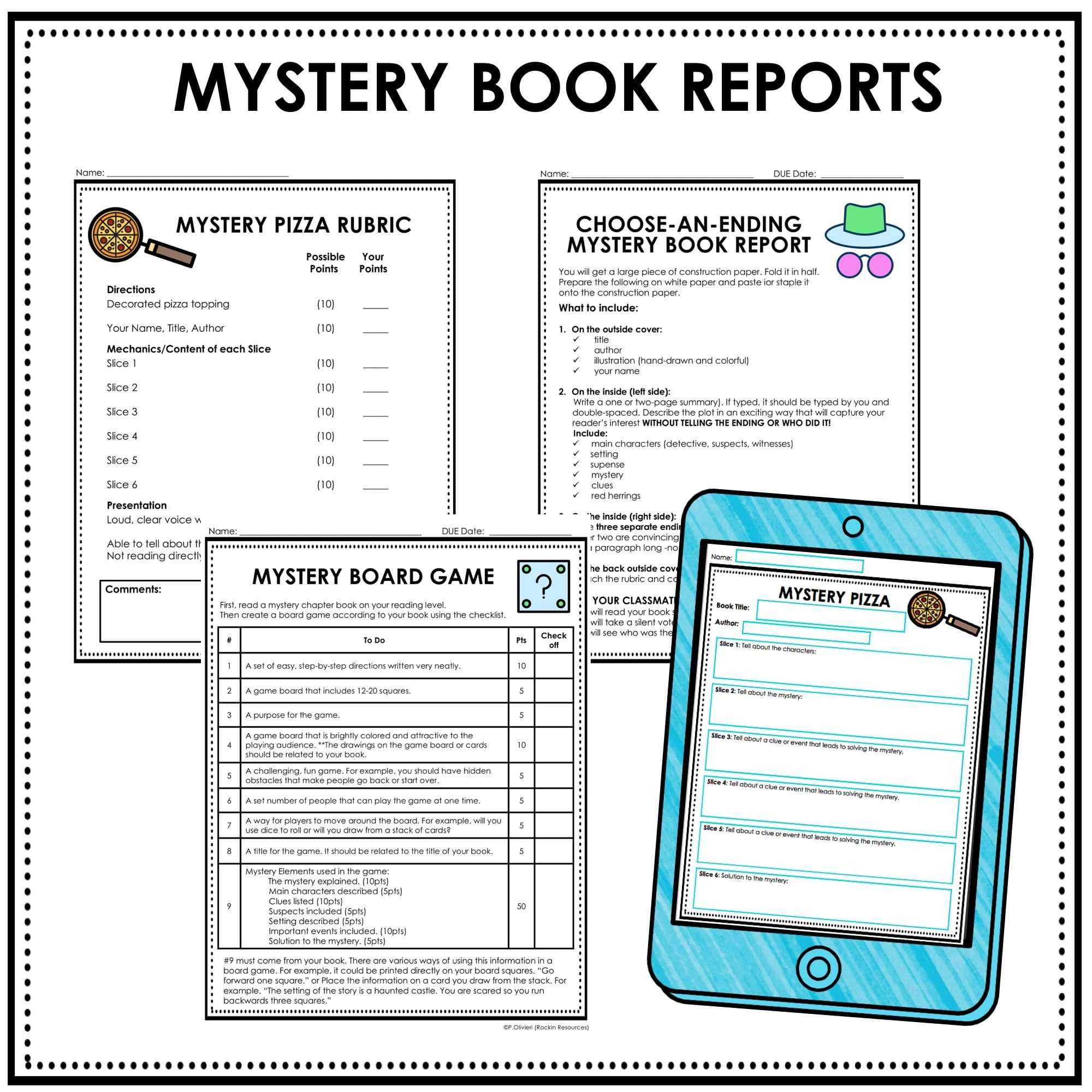 Mobile Book Report Template - Rebeccachulew.com