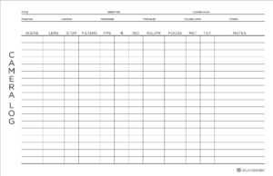 Camera Report Template — Free Downloads And Guide With Sound Report ...