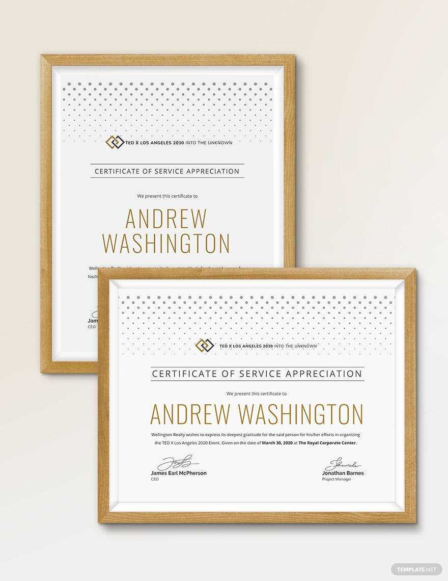 Certificate Of Service Template Free - Rebeccachulew.com