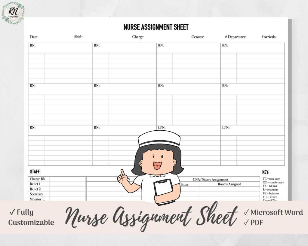 Charge Nurse Assignment Sheet Template RN & CNA Assignments – Etsy ... Charge Nurse Assignment Sheet Template RN & CNA Assignments – Etsy ...