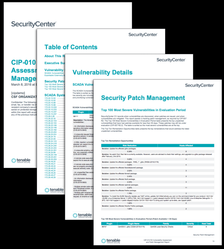 CIP 10 R10 Vulnerability Assessment And Patch Management Report With ...
